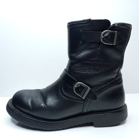 Harley-Davidson | Shoes | Harley Davidson Black Leather Motorcycle ...